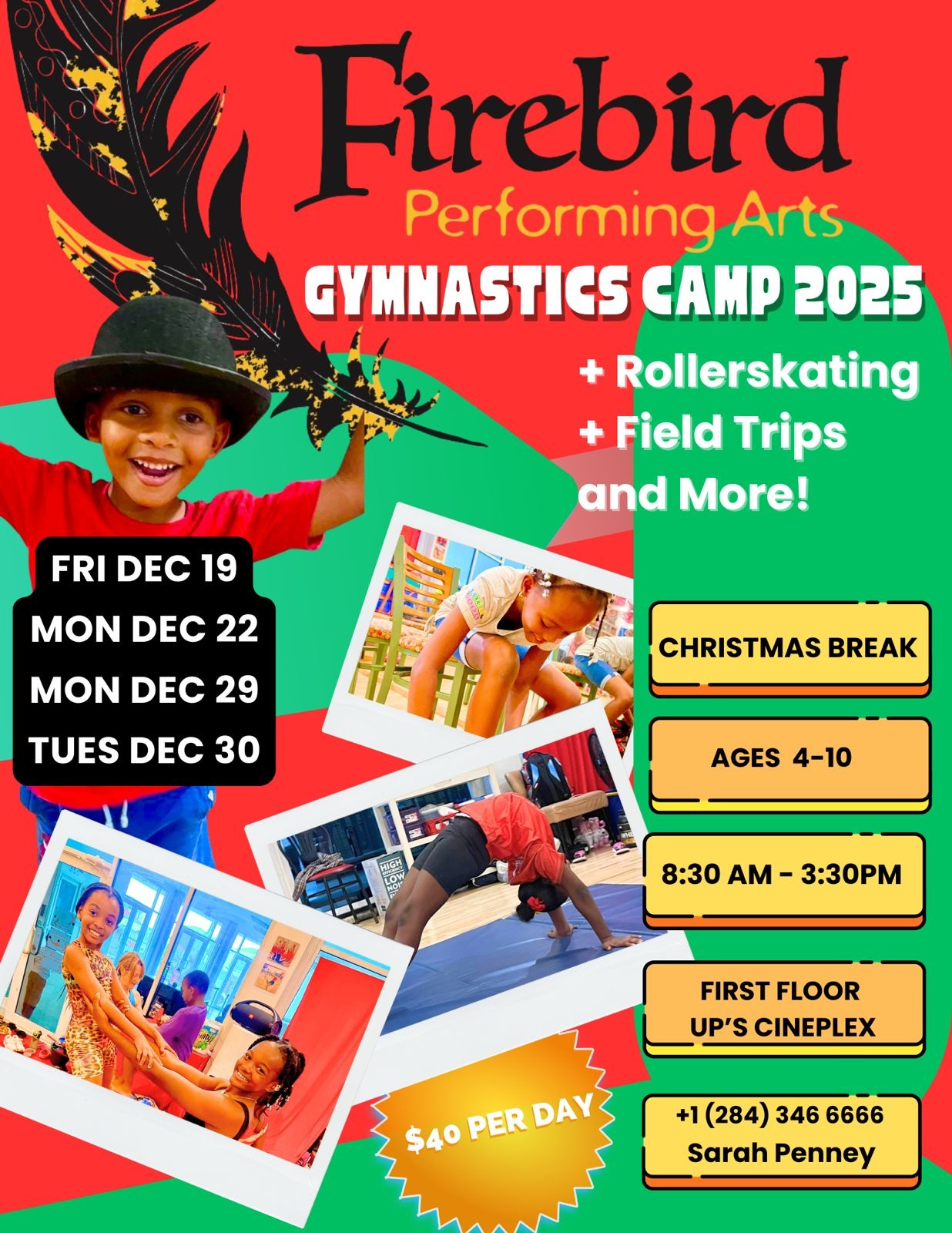 Firebird Gymnastics Camp – Dec.19, 22, 29 & 30 – BVI Happenings